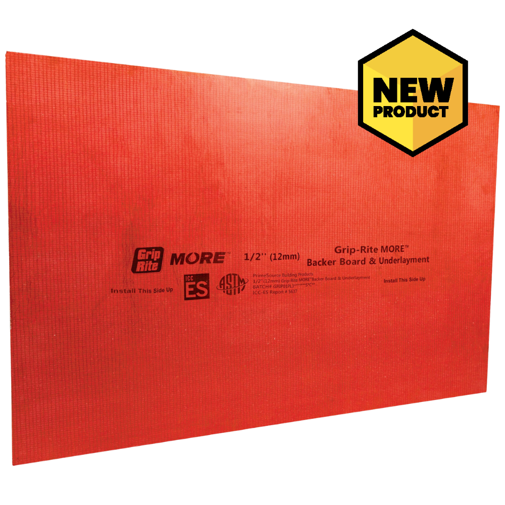 Grip-Rite's MORE™ Backer Board and Underlayment: lightweight, eco ...
