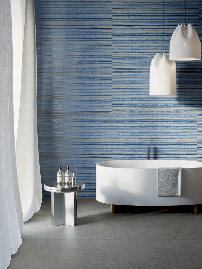 Italian tile showcases the 2026 'Cool Blue' trend - TileLetter