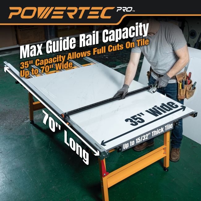 POWERTEC introduces POWERTEC PRO 72324 Large Format Tile Cutter ...